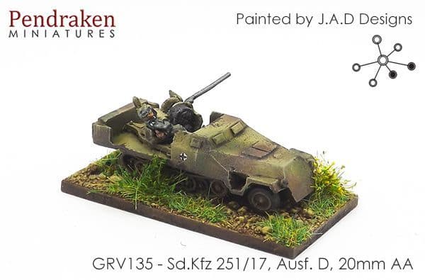 Pendraken 10mm WWII German Sd.Kfz 251/17 Ausf. D, 20mm AA