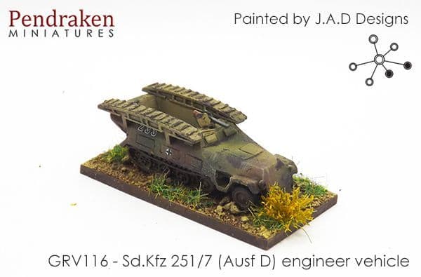 Pendraken 10mm WWII German Sd.Kfz 251/7 (Ausf D) engineer vehicle