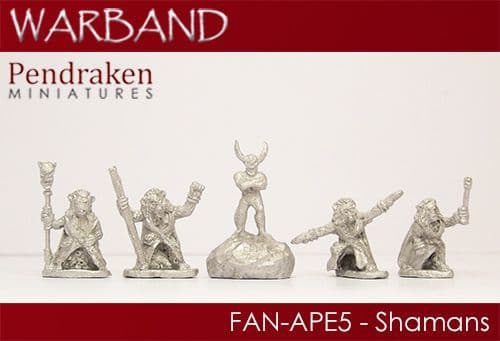 Pendraken 10mm-12mm FANTASY Samurai Apes Shamans