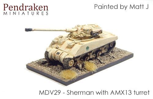 Pendraken 10mm MODERN Vehicles Sherman with AMX13 turret