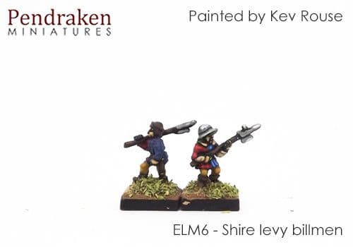 Pendraken 10mm MEDIEVAL Late European Shire levy billmen