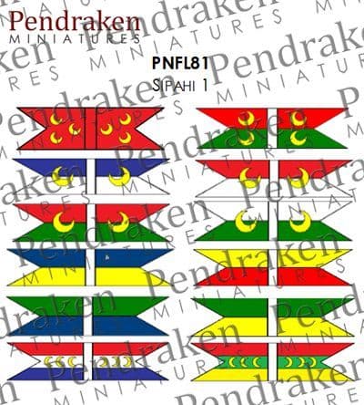 Pendraken 10mm Flags Sipahi flags type 1
