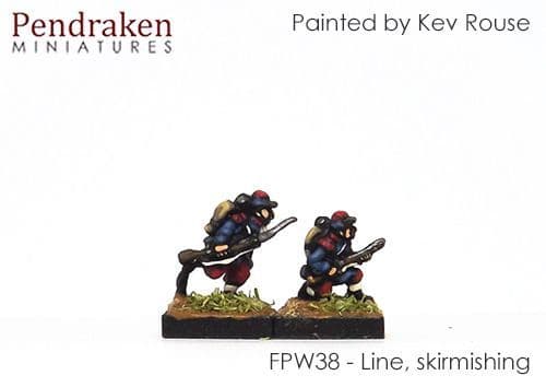 Pendraken 10mm 1870s French Skirmish line kneeling & running