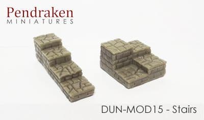 Pendraken 10mm Dungeon Rooms/Corridors Stairs