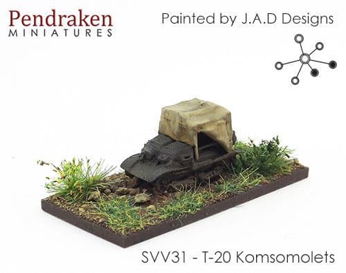 Pendraken 10mm WWII Soviet T-20 Komsomelets tractor