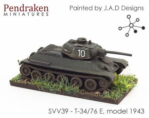 Pendraken 10mm WWII Soviet T-34/76 E, model 1943