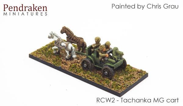 Pendraken 10mm 1917-22 Russian Civil War Tachanka MG cart