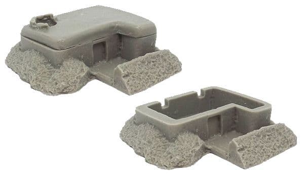 Pendraken 10mm SCENERY WWII Bunkers Tobruk type MG bunker type 1