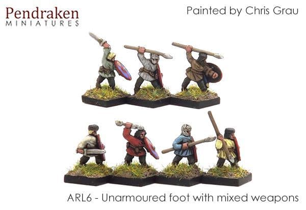 Pendraken 10mm ANCIENTS Late Roman Unarmoured foot with mixed weapons