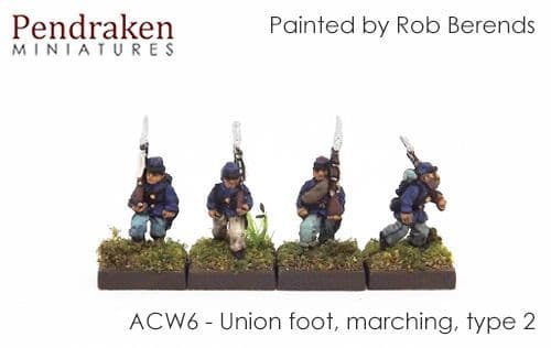 Pendraken 10mm ACW Union foot marching type 2