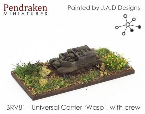 Pendraken 10mm WWII British Universal Carrier 'Wasp', with crew