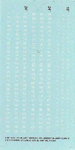 Decals US Army Lettering white 1/285