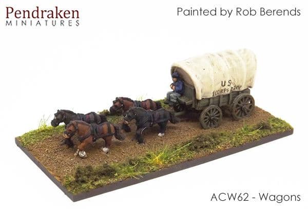 Pendraken 10mm ACW Wagons