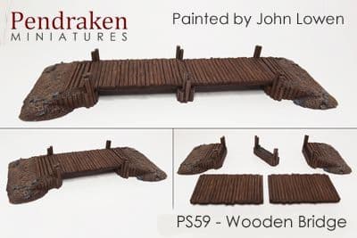 Pendraken 10mm SCENERY Bridges Wooden Bridge