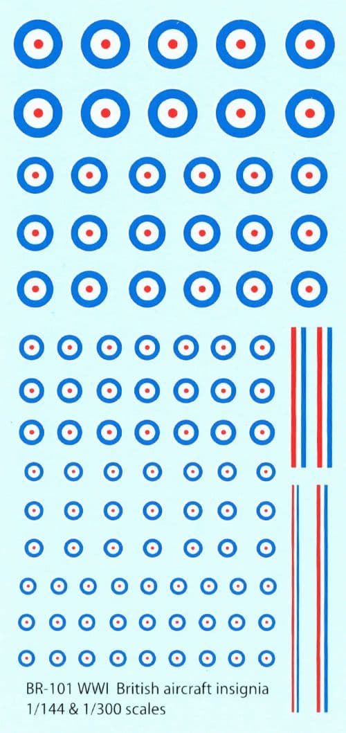 Decals WWII British Aircraft Insignia 1/144-1/300