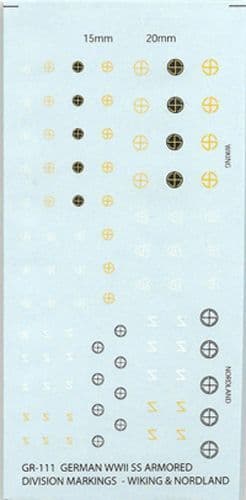 Decals WWII German Division Markings 2 1/76-1/100