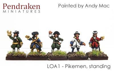 Pendraken 10mm League of Augsburg Pikemen standing