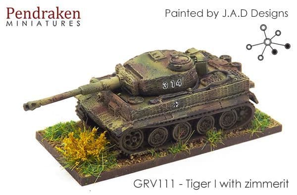 Pendraken 10mm WWII German Tiger I with zimmerit